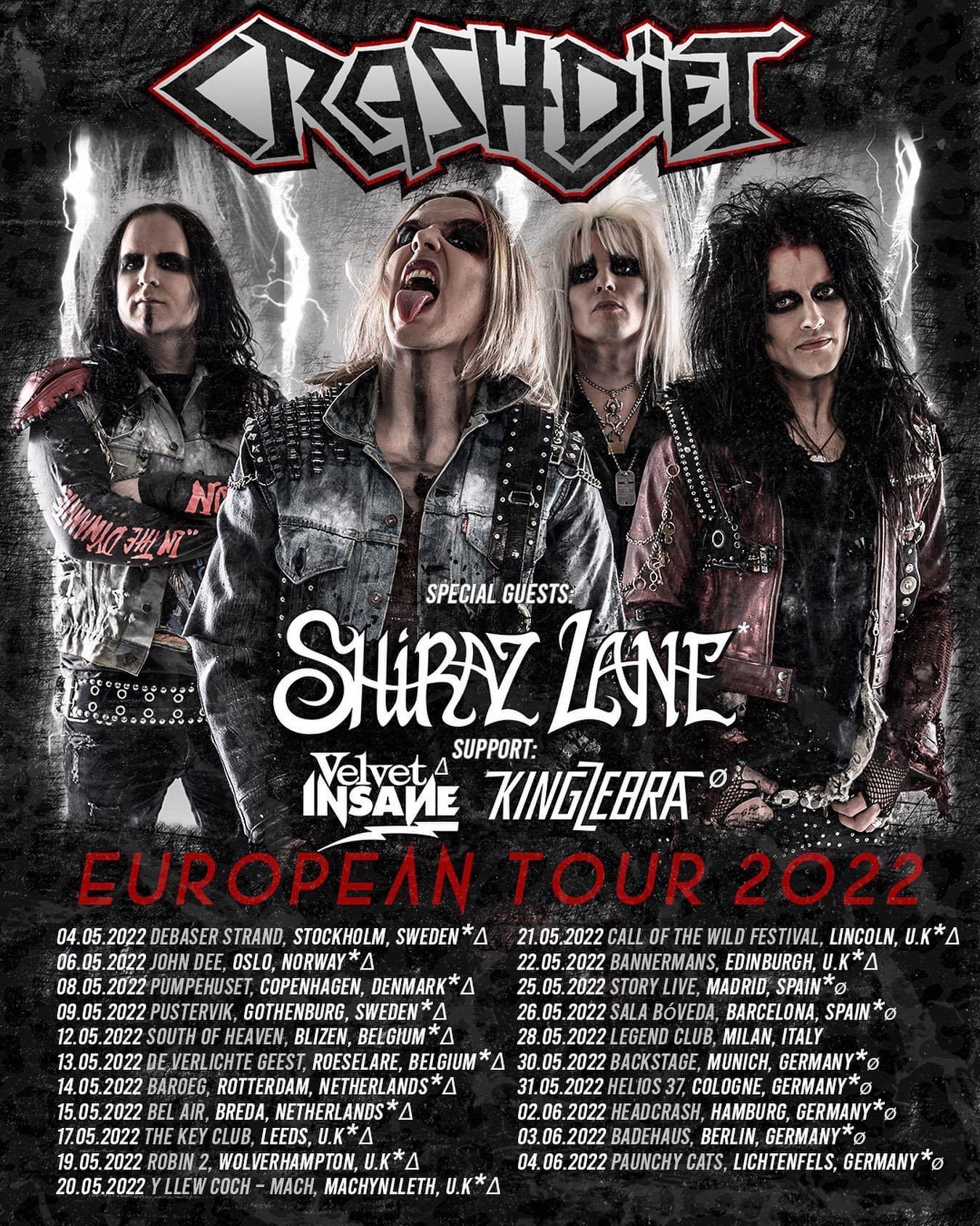 CRASHDÏET SLÄPPER SITT SJÄTTE ALBUM OCH ÅKER PÅ STOR EUROPATURNÉ